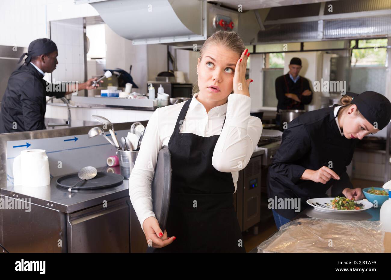 Waitress blonde attractive young woman hi-res stock photography and ...
