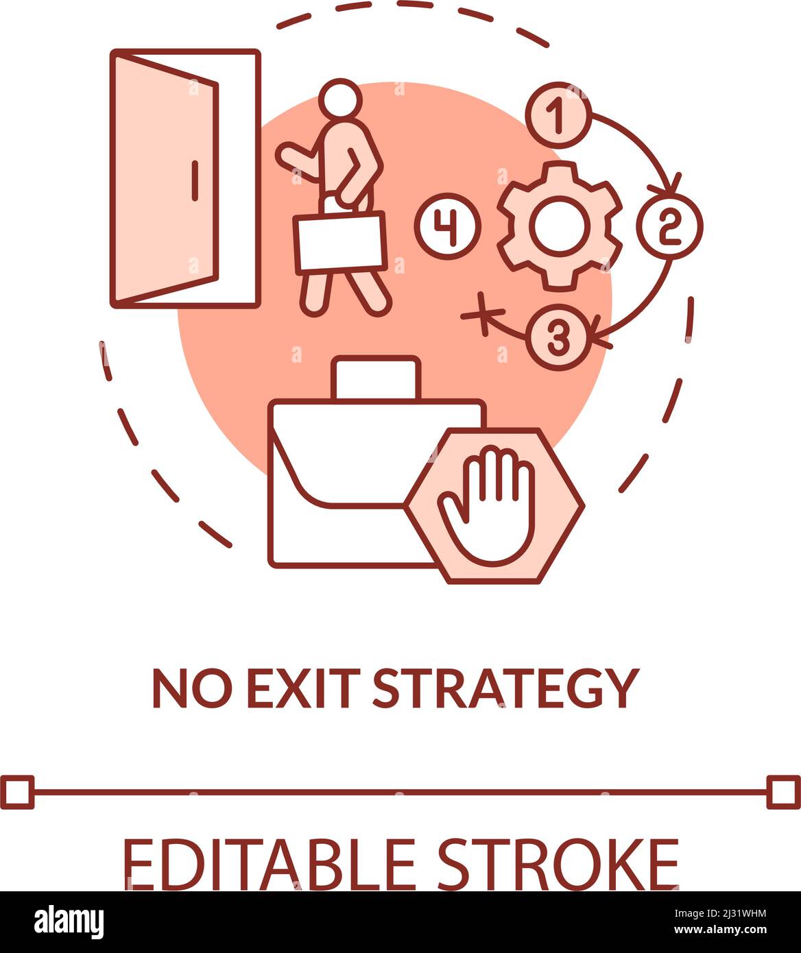 No exit strategy terracotta concept icon Stock Vector Image & Art - Alamy
