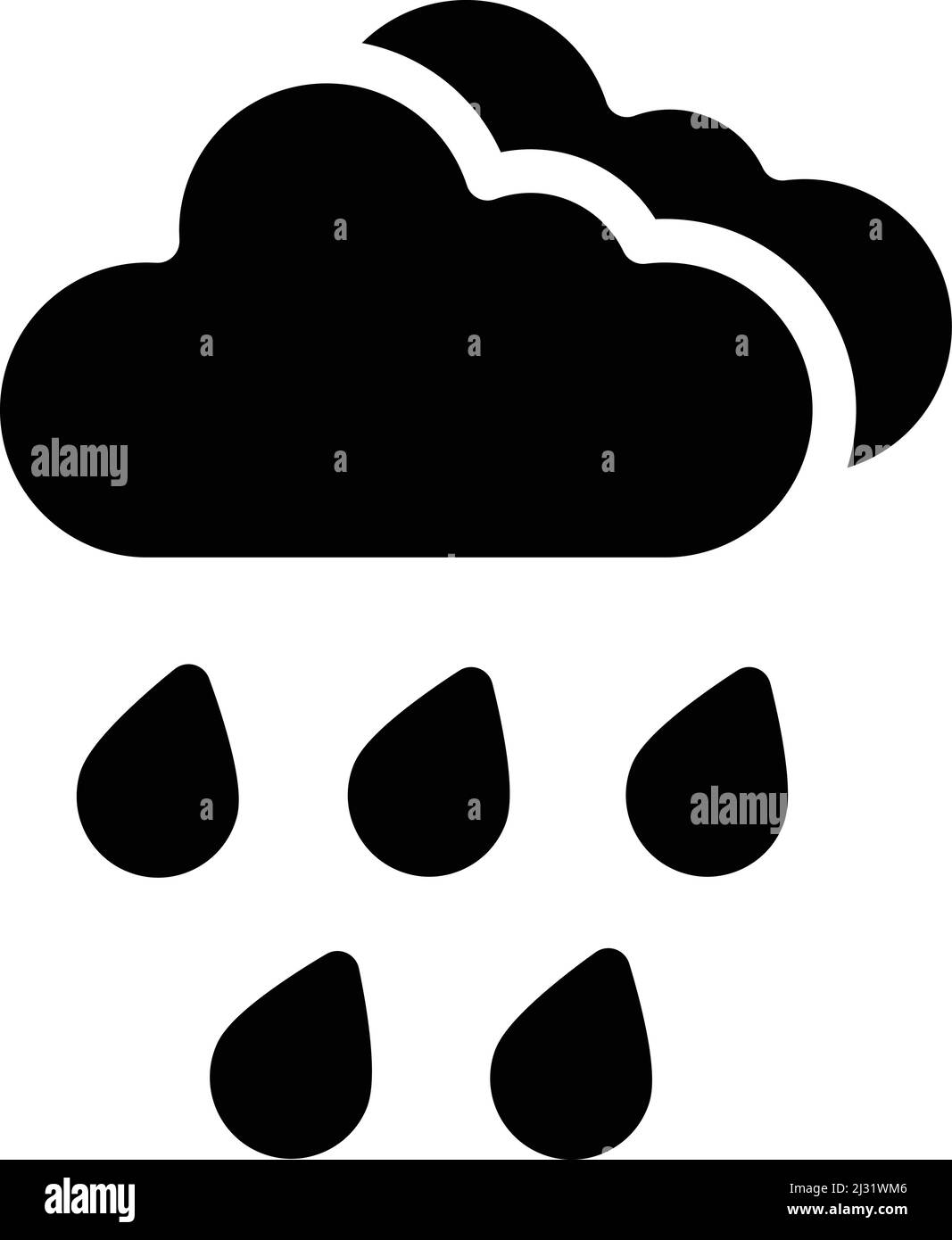 Rain pictogram Black and White Stock Photos & Images - Alamy