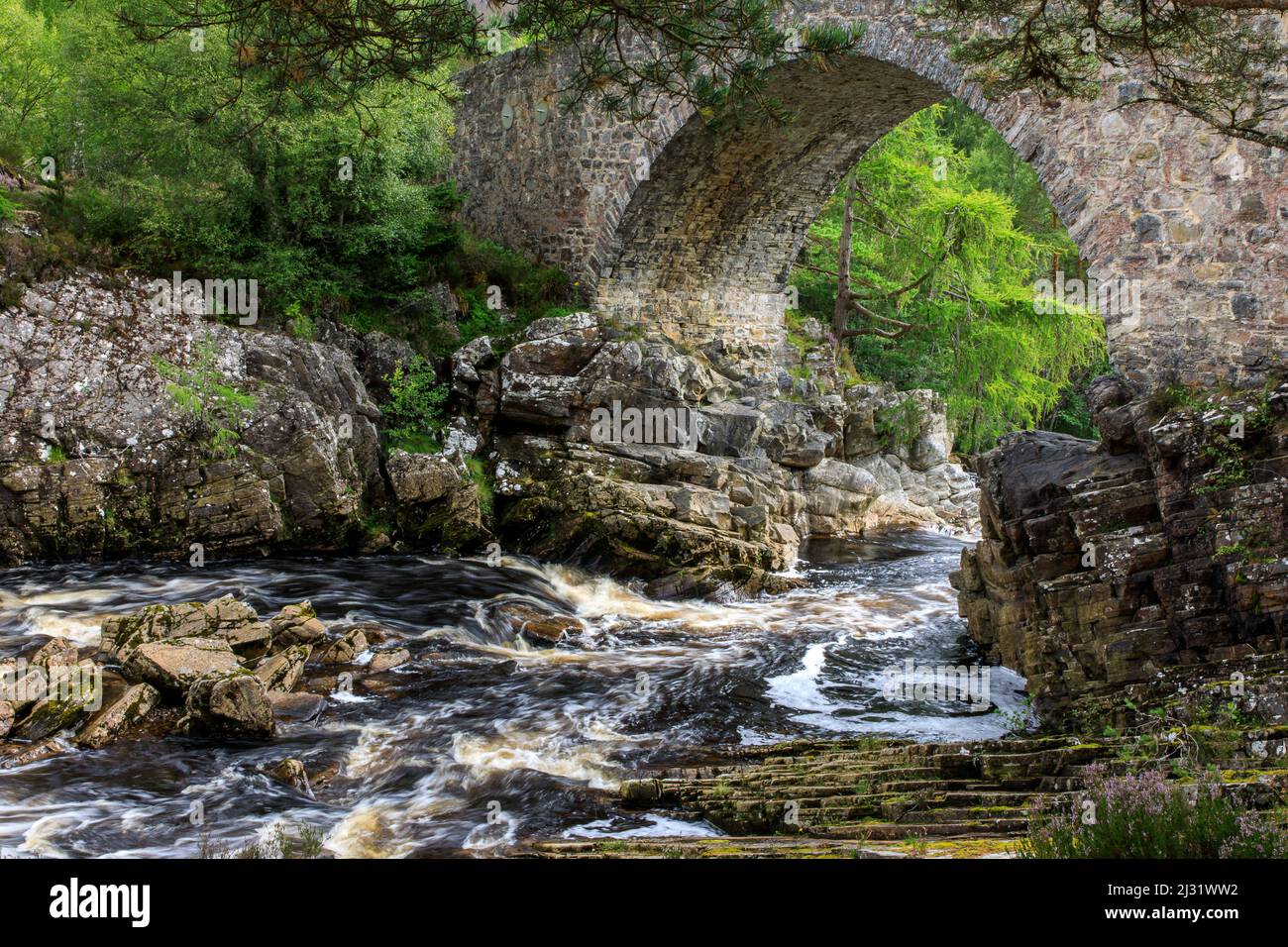 General Wade's Little Garve Bridge over Black Water River, Military ...