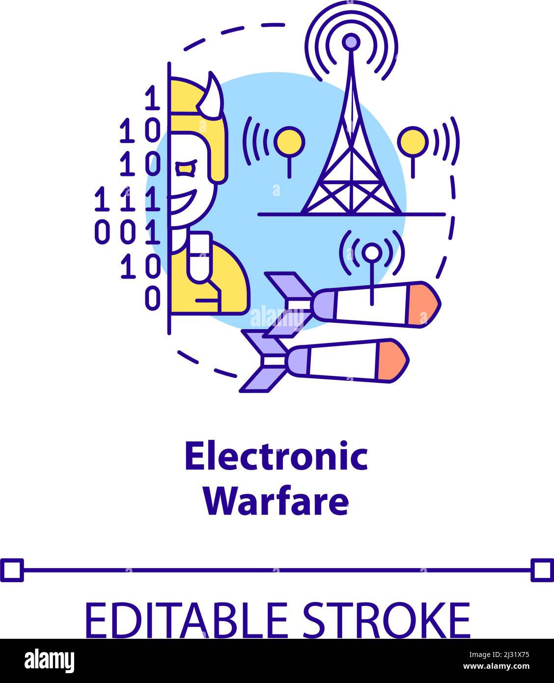Electronic warfare concept icon Stock Vector Image & Art - Alamy