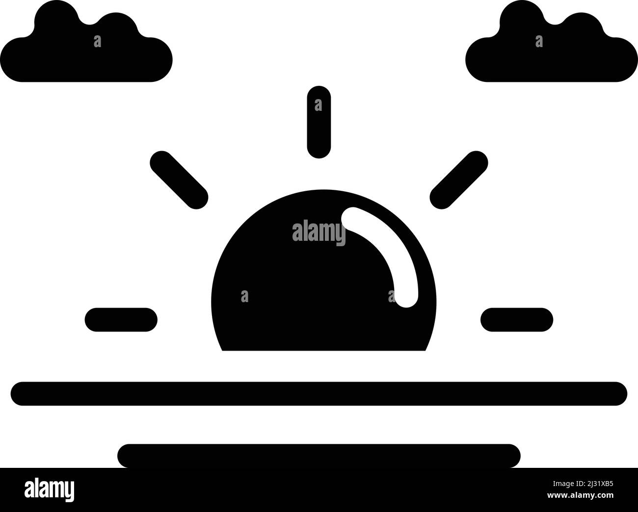 Simple sun icon set Black and White Stock Photos & Images - Alamy