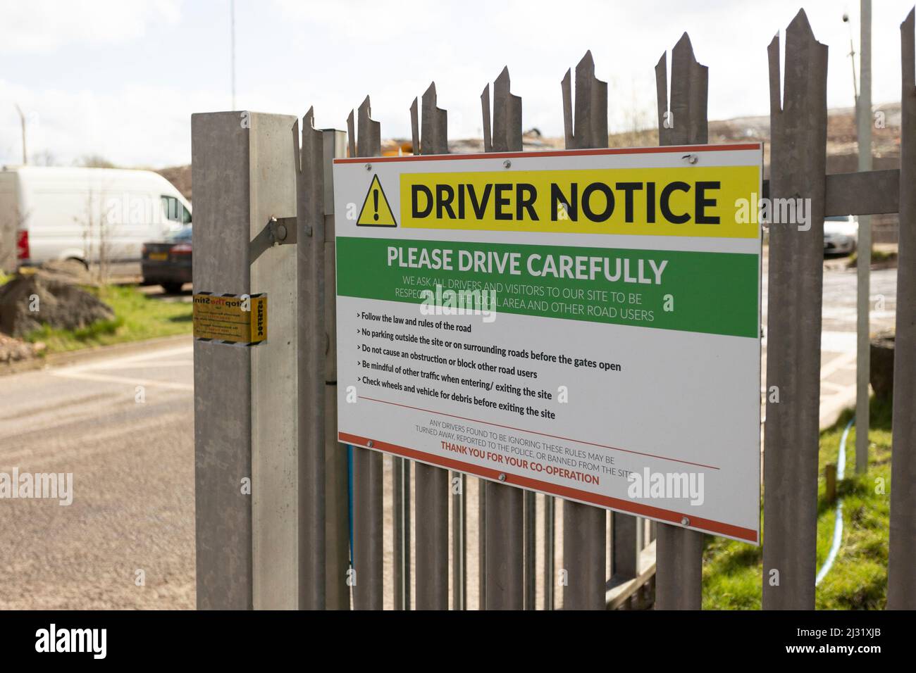 protesters demonstrating outside of walleys quarry waste landfill site ...