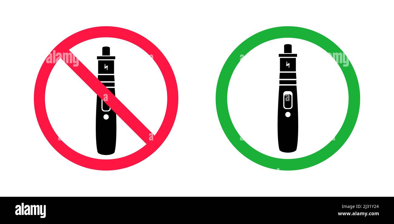 Vaping ban vector vectors hi-res stock photography and images - Alamy