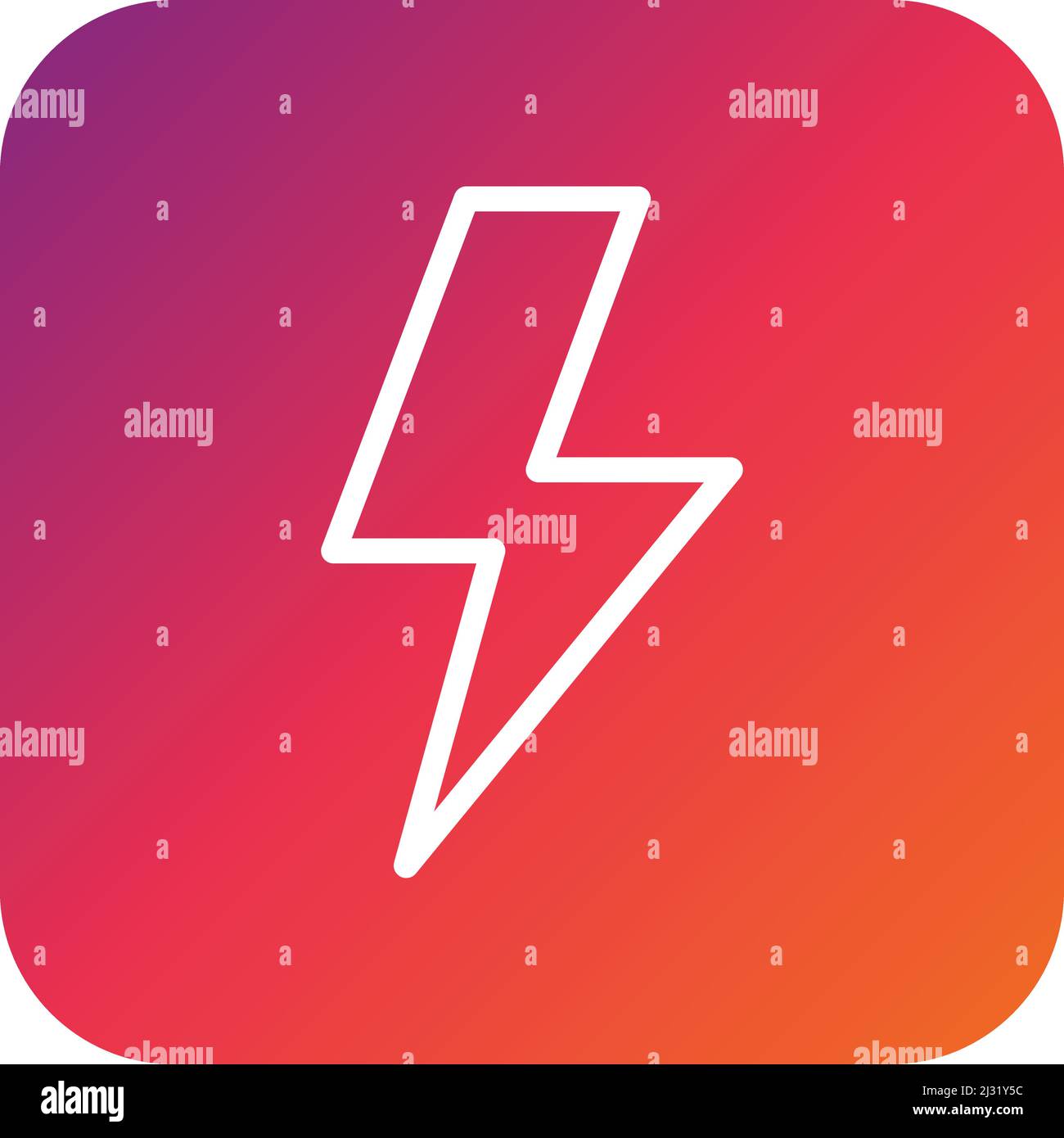 Lightning linear symbol icon hi-res stock photography and images - Alamy