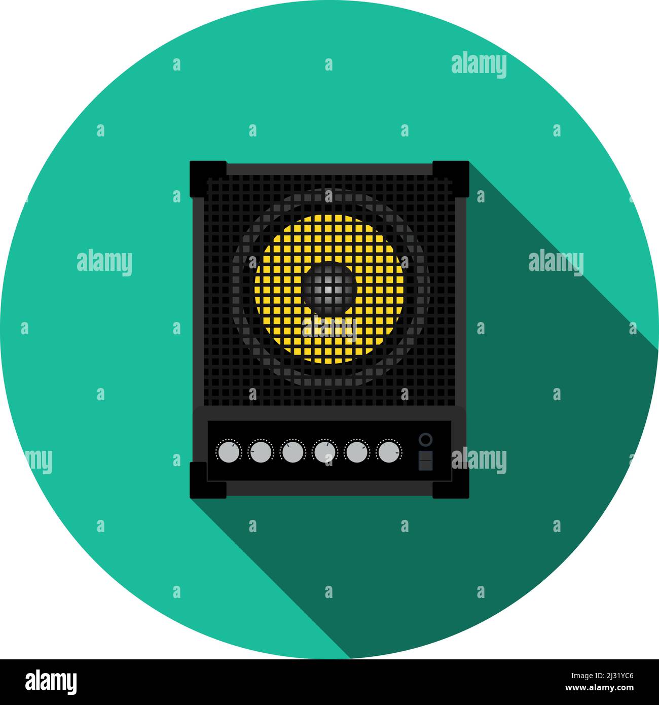 Audio Monitor Icon. Editable Bold Outline With Color Fill Design ...