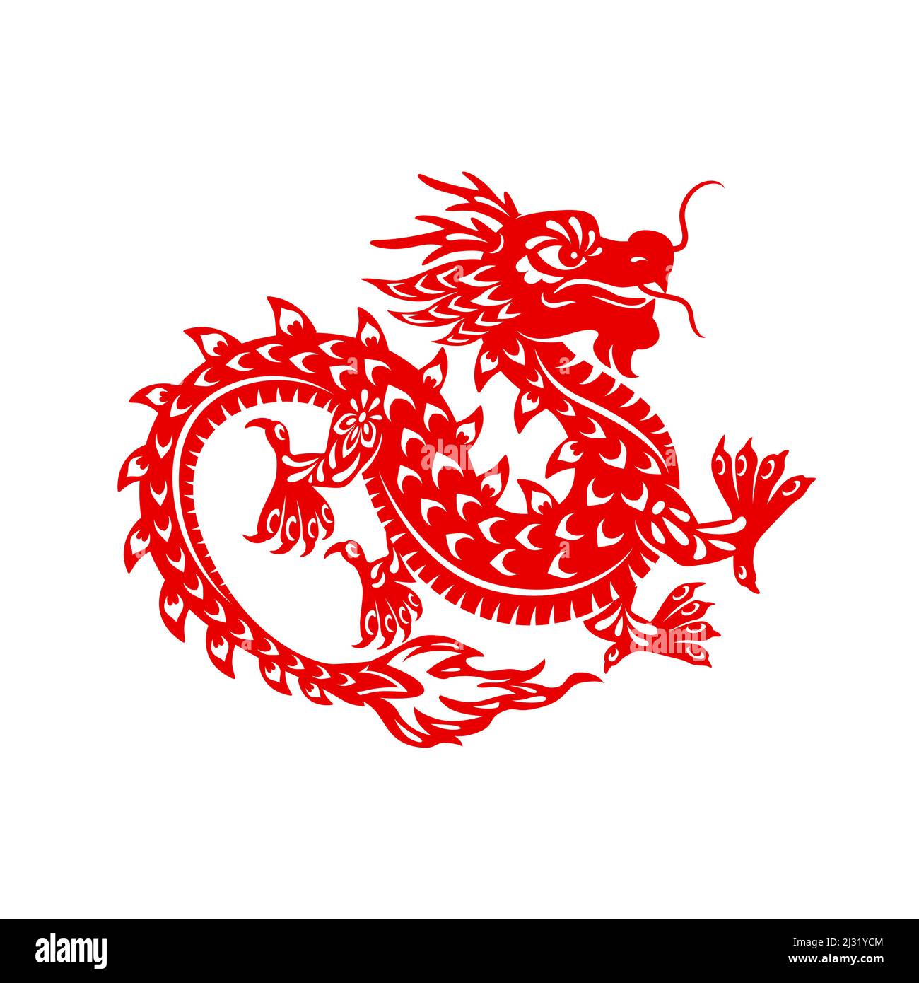 Dragon chinese astrology papercut hi-res stock photography and images ...