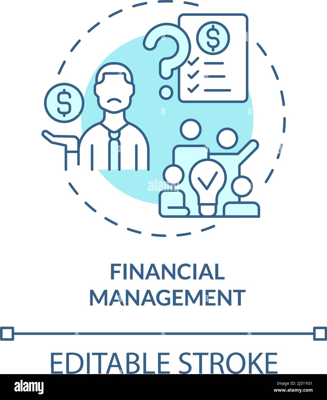 Financial management turquoise concept icon Stock Vector Image & Art ...