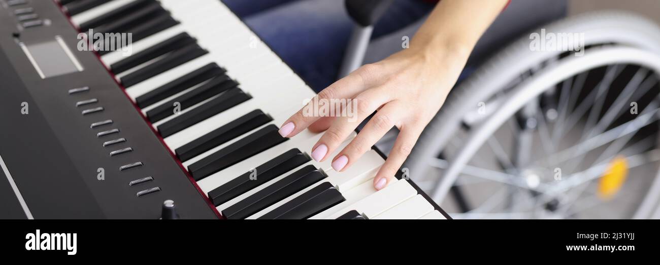 Persons hand press on keyboard Stock Photo - Alamy