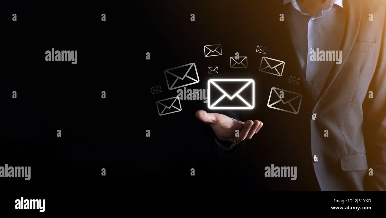 Email marketing and newsletter concept.Contact us by newsletter email ...