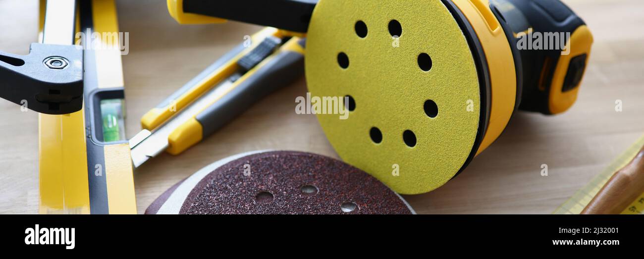 Tools for renovation in apartment Stock Photo - Alamy