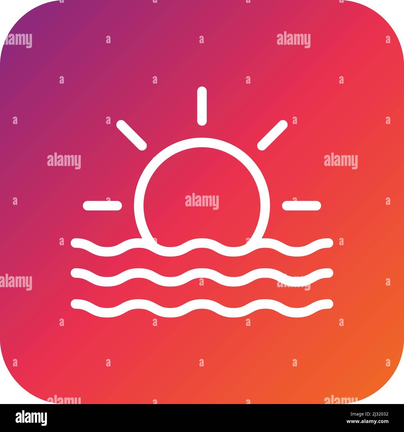 Rising sun vector vectors hi-res stock photography and images - Alamy