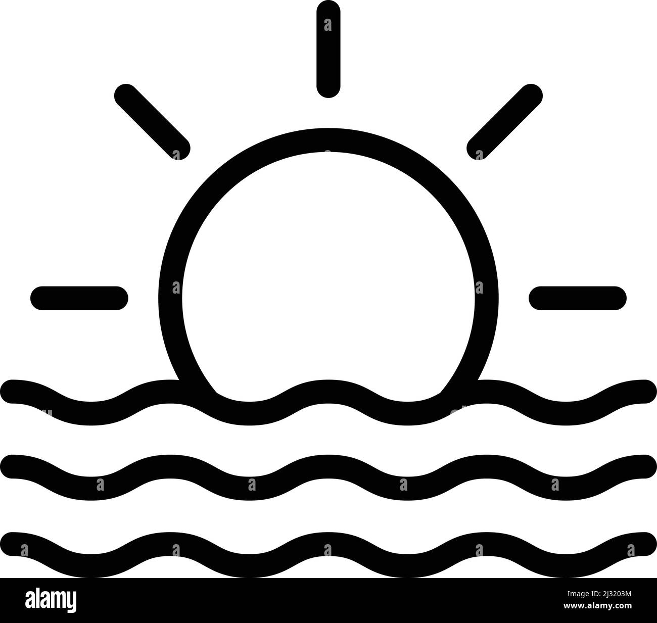 Sun Rise Vector Icon Design Illustration Stock Vector Image & Art - Alamy