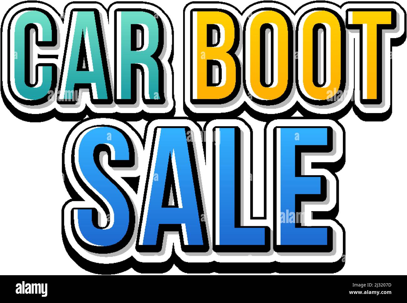 Car boot sale typography design illustration Stock Vector Image & Art ...