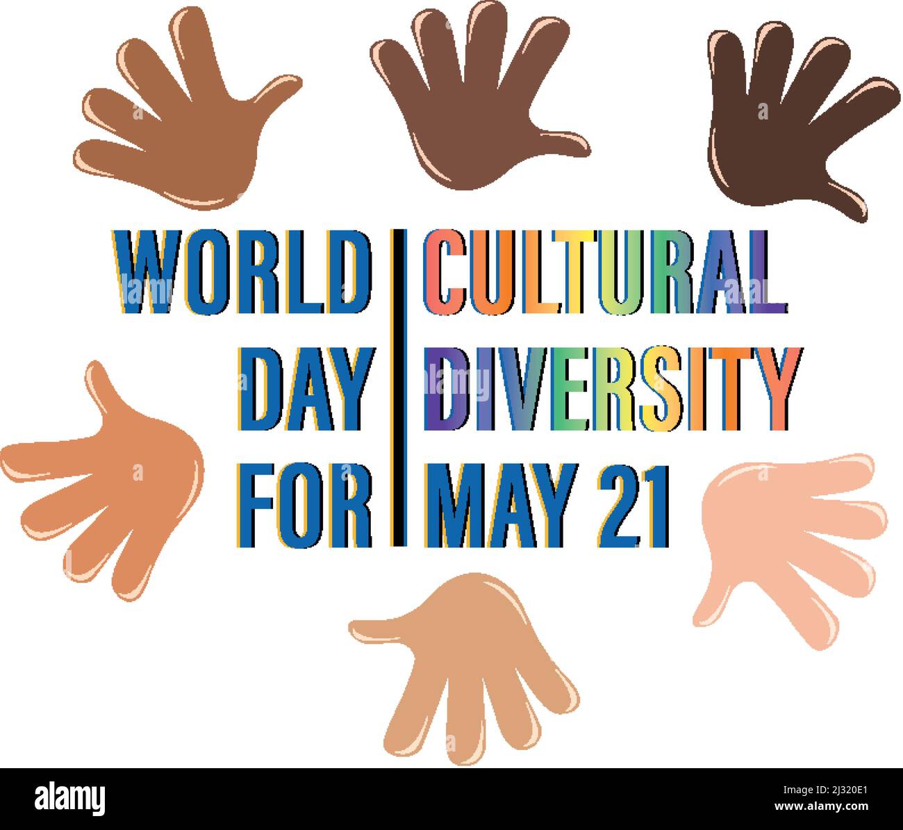 The World Day for Cultural Diversity Banner Design illustration Stock ...