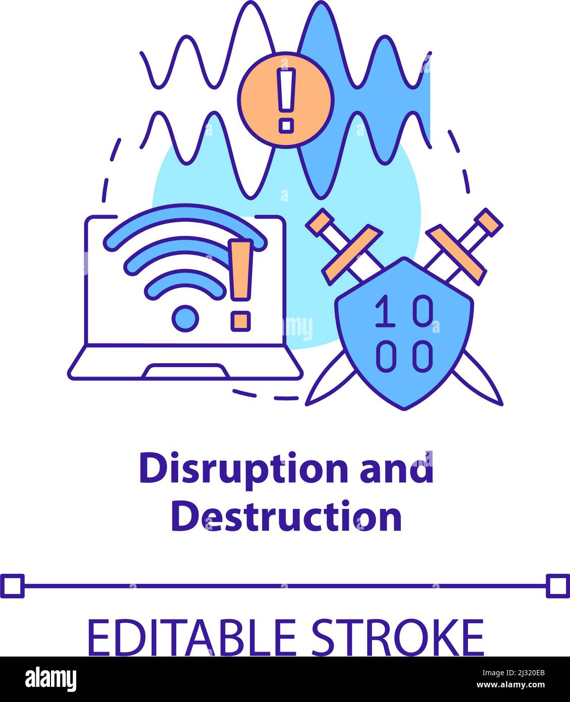Disruption and destruction concept icon Stock Vector Image & Art - Alamy