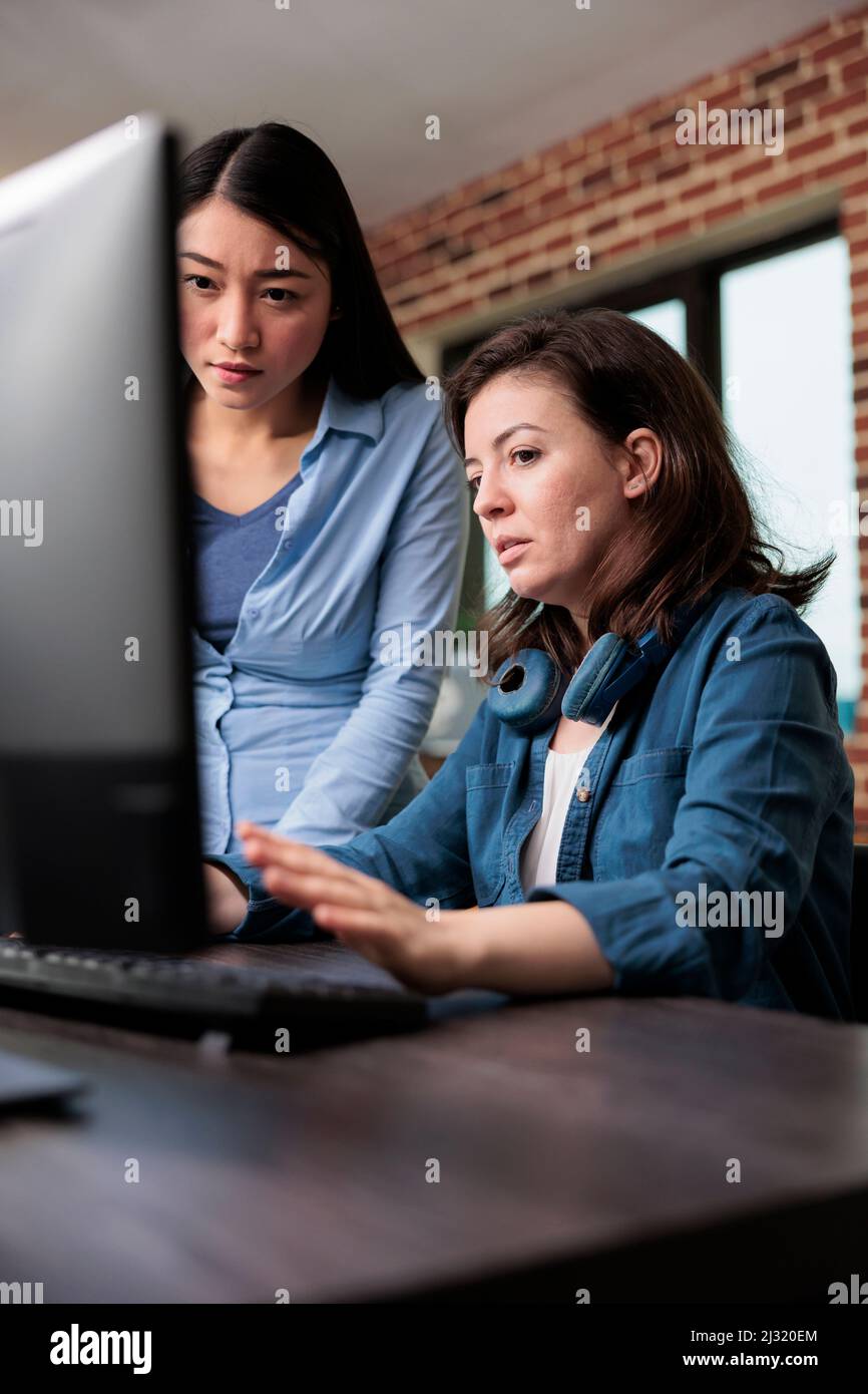 Digital artist asking for help to coworker regarding project while in ...