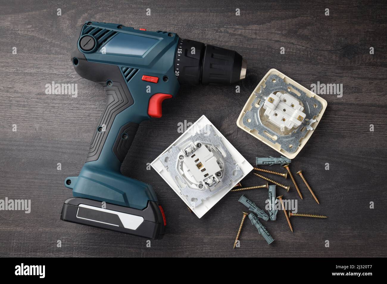 Closeup view electrician tools hi-res stock photography and images - Alamy