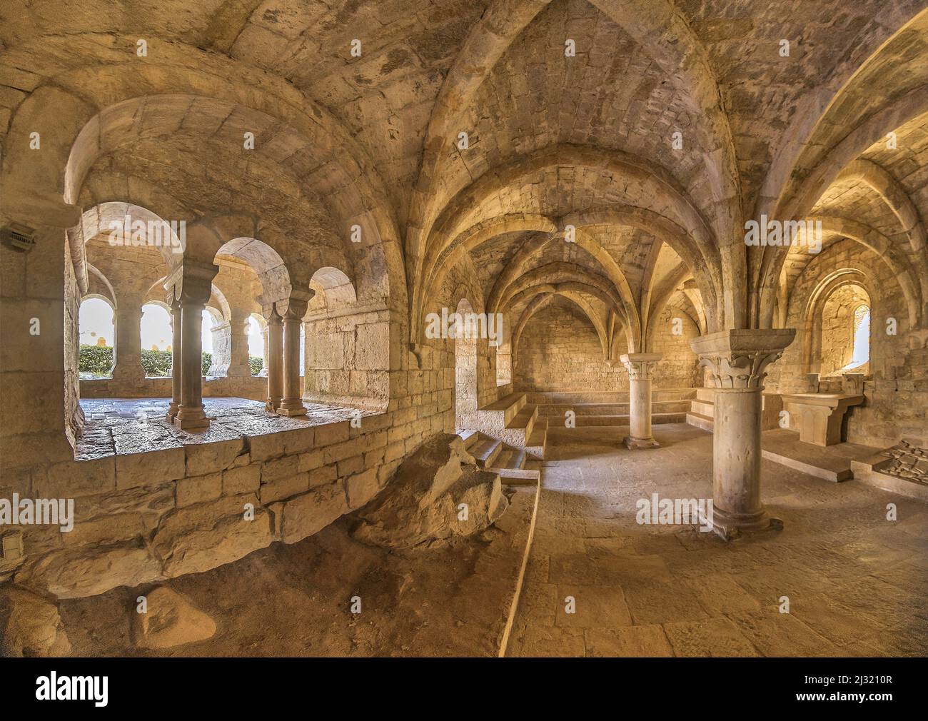 FRANCE. PROVENCE. VAR (83) THORONET ABBEY. BUILT BETWEEN 1160 AND 1230, IT IS ONE OF THE THREE ...
