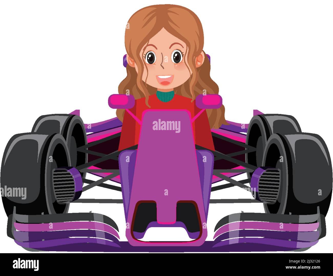 A man driving formula one racing car illustration Stock Vector Image ...