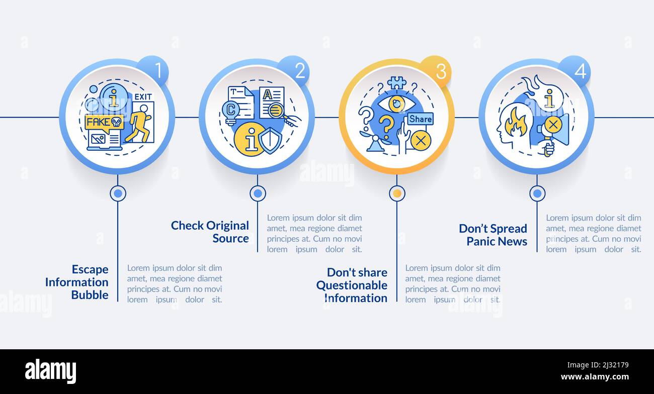 Fighting misinformation circle infographic template Stock Vector Image ...