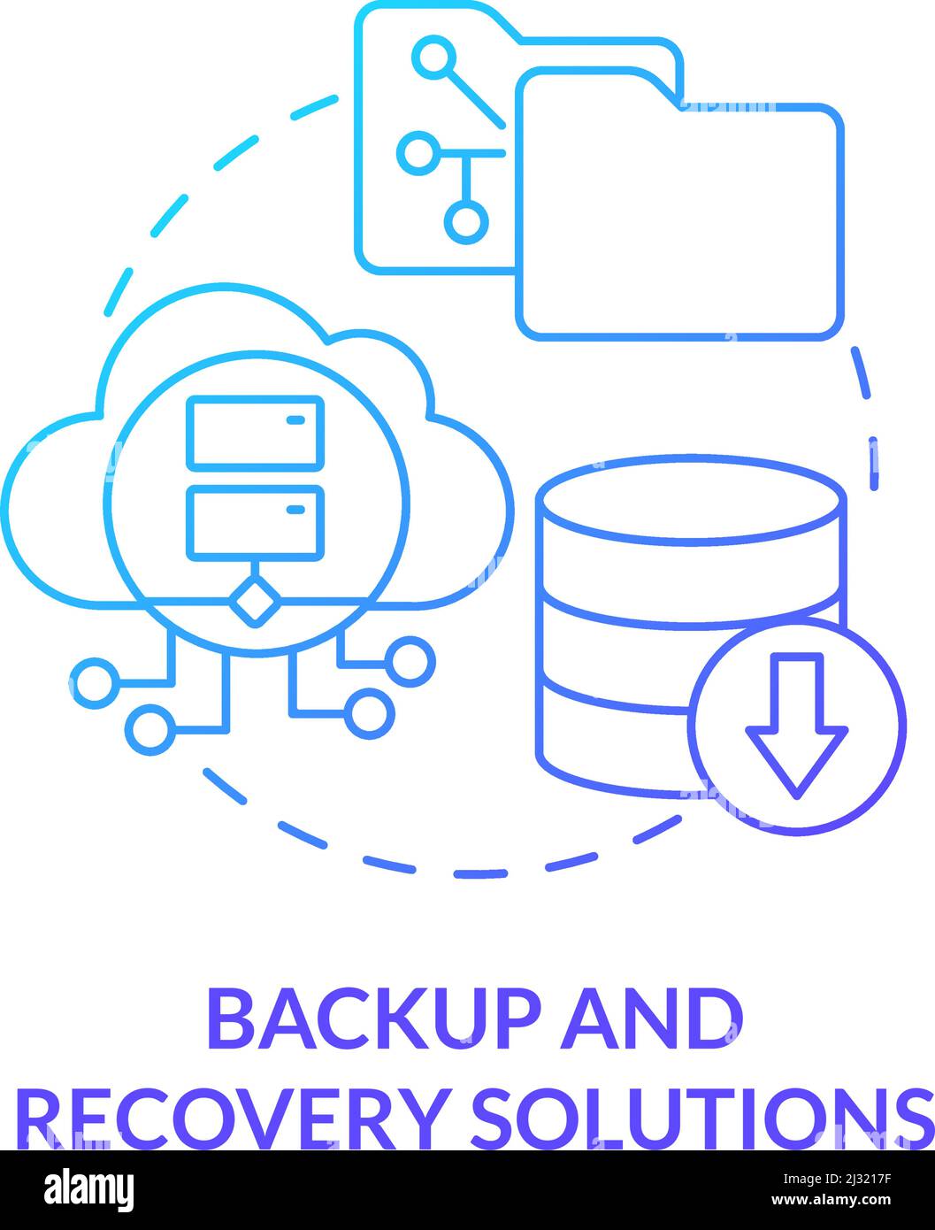Backup and recovery solutions blue gradient concept icon Stock Vector ... Backup and recovery solutions blue gradient concept icon Stock Vector ...