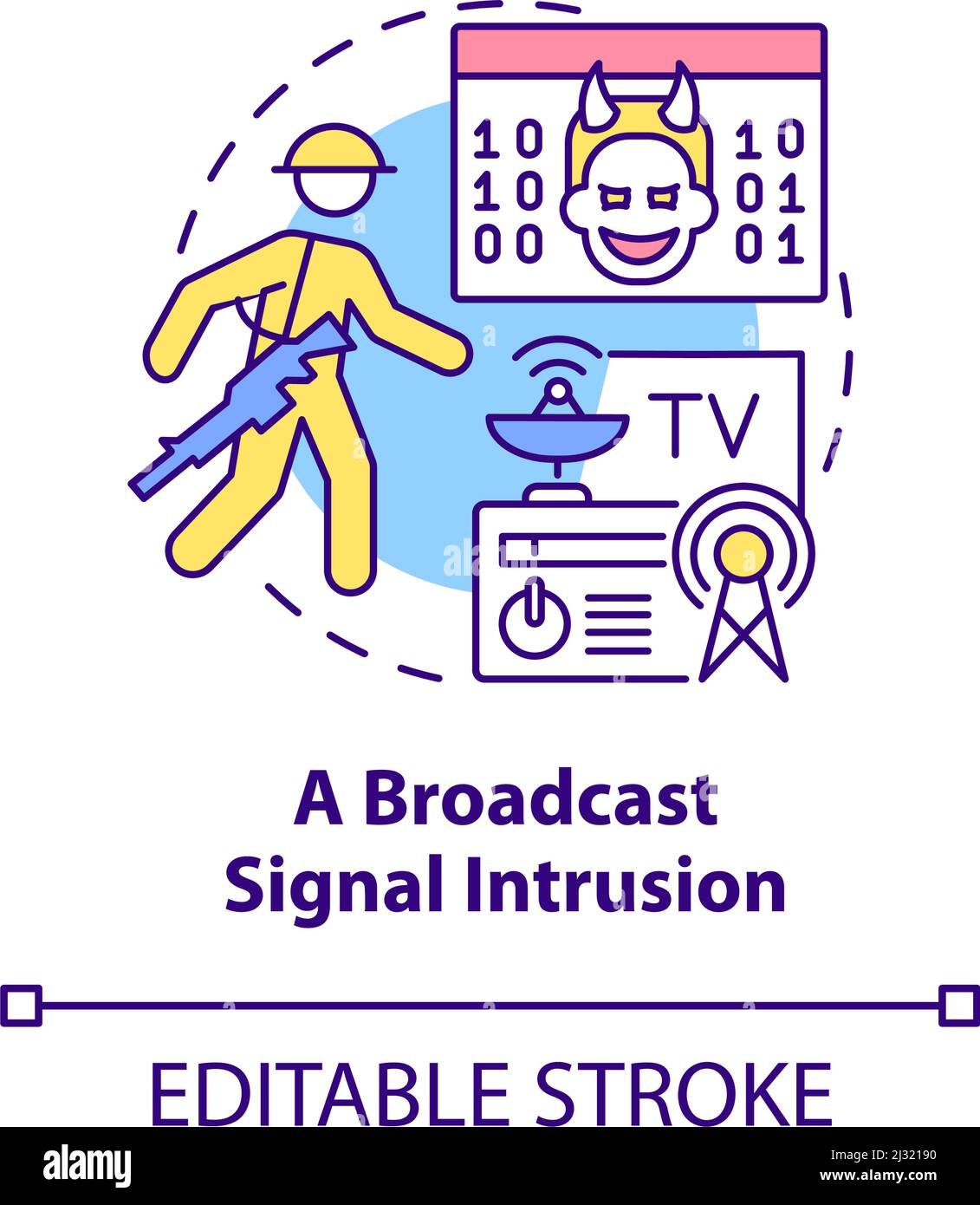 Broadcast intrusion Stock Vector Images - Alamy