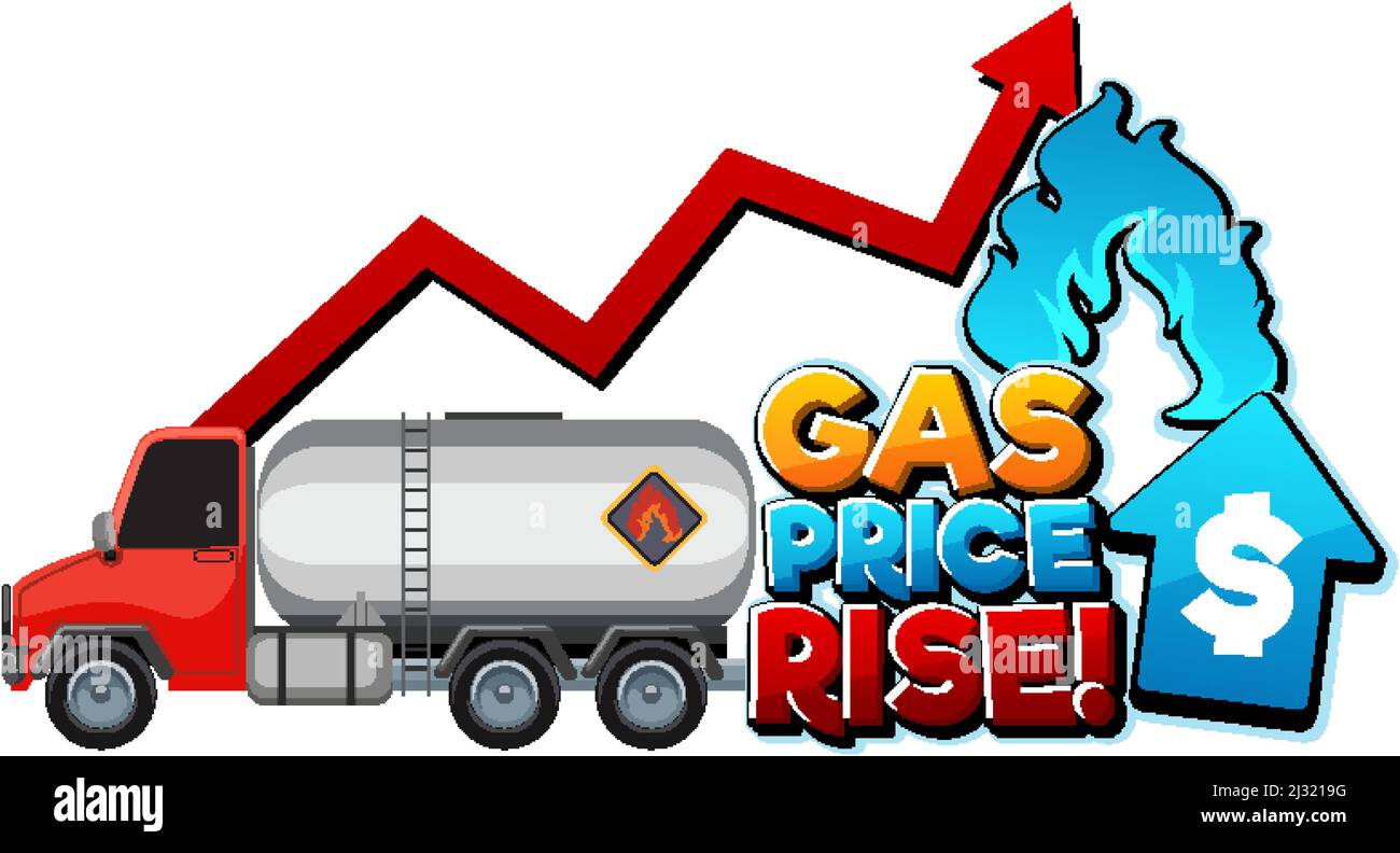 Gas price rise word logo design illustration Stock Vector Image & Art ...