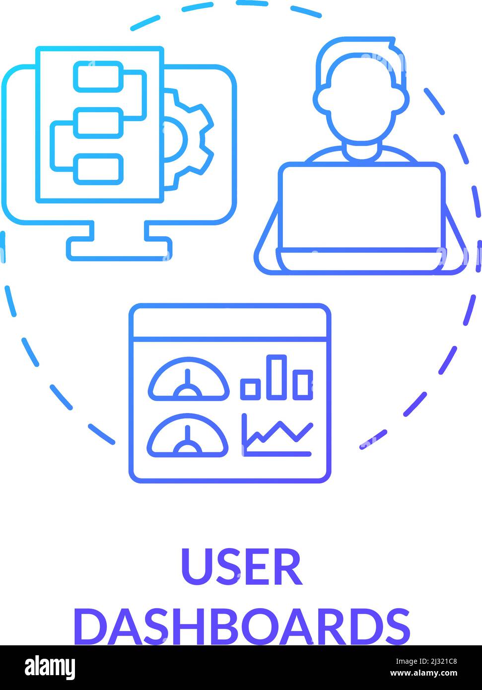 User dashboards blue gradient concept icon Stock Vector Image & Art - Alamy