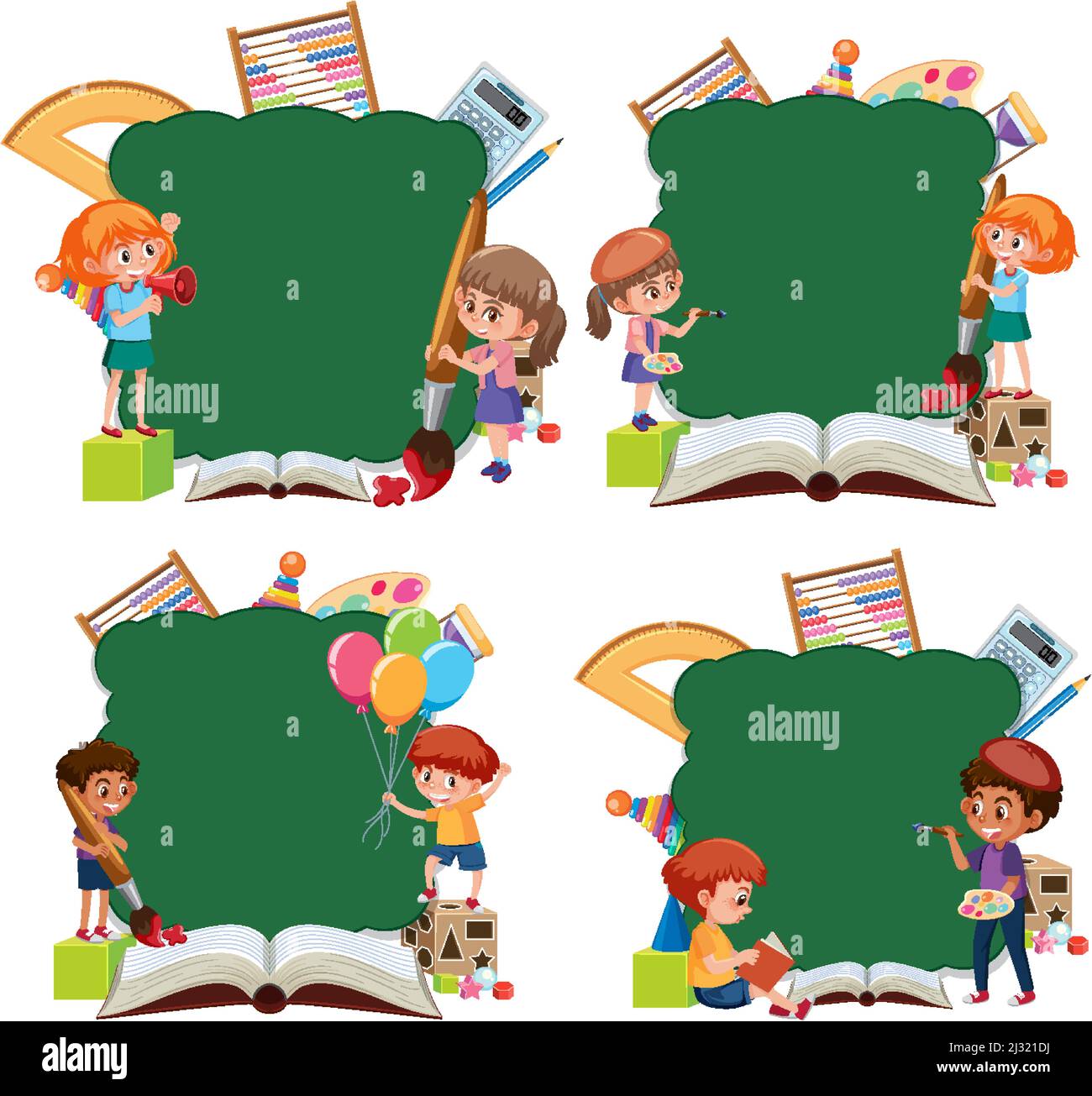 Books Border Template