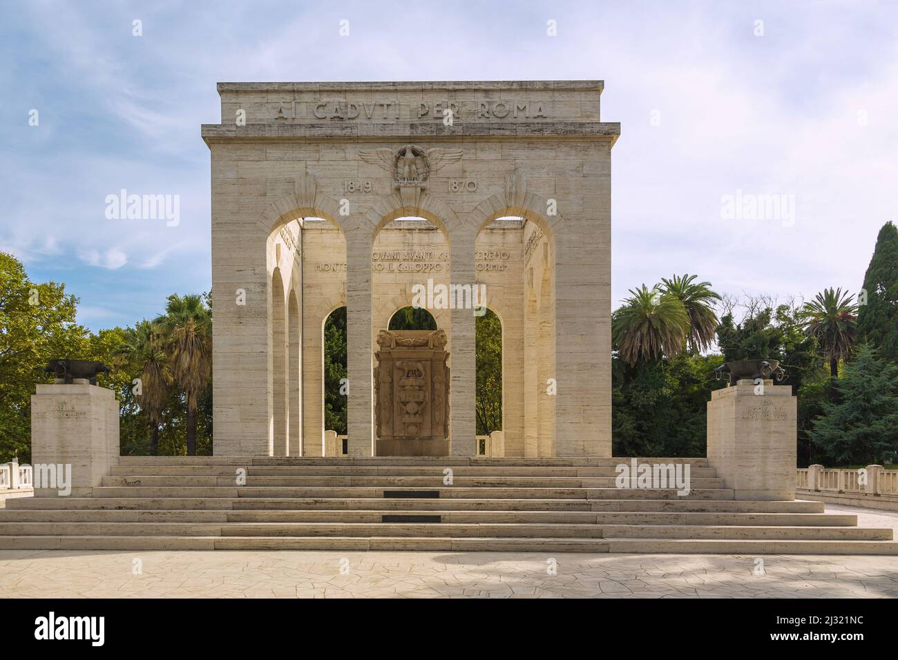 Rome, Mausoleo Ossario Garibaldino on Monte Gianicolo Stock Photo - Alamy