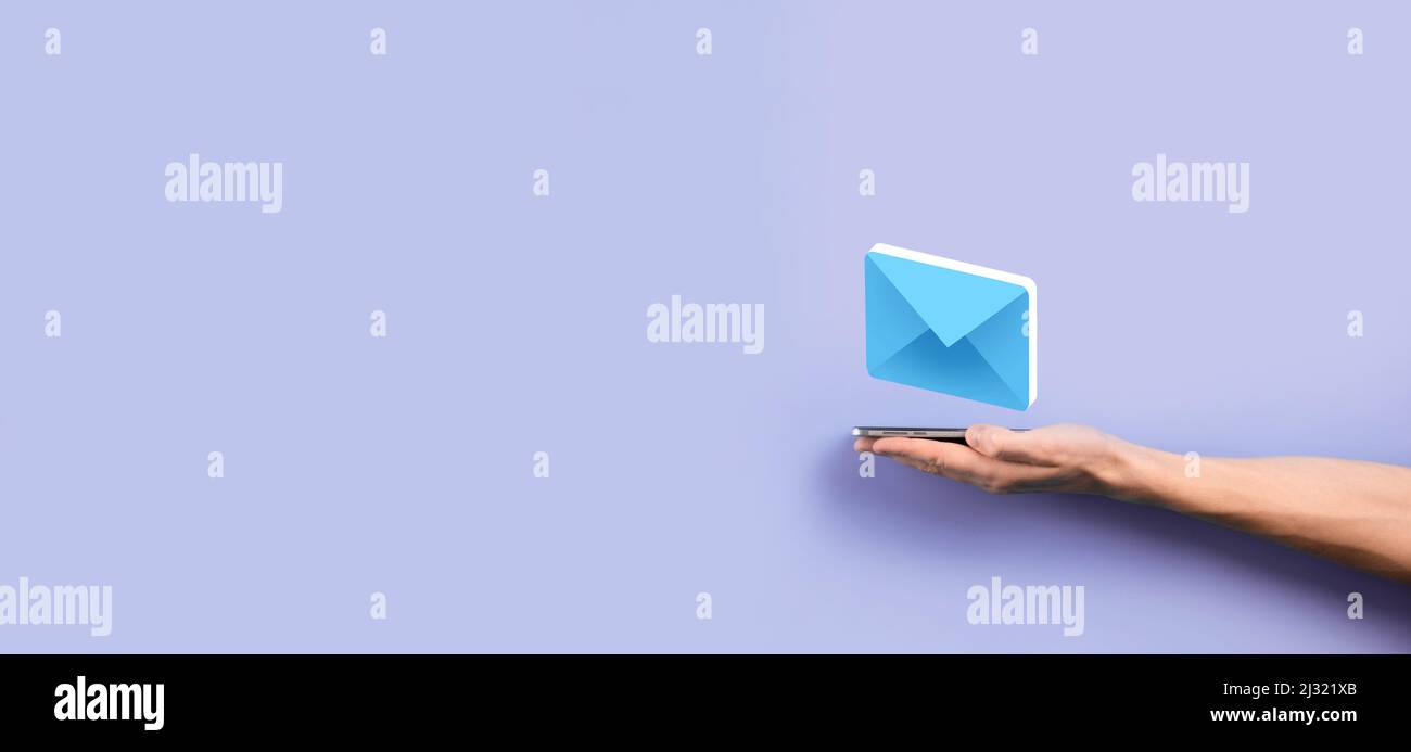 Email marketing and newsletter concept.Contact us by newsletter email ...