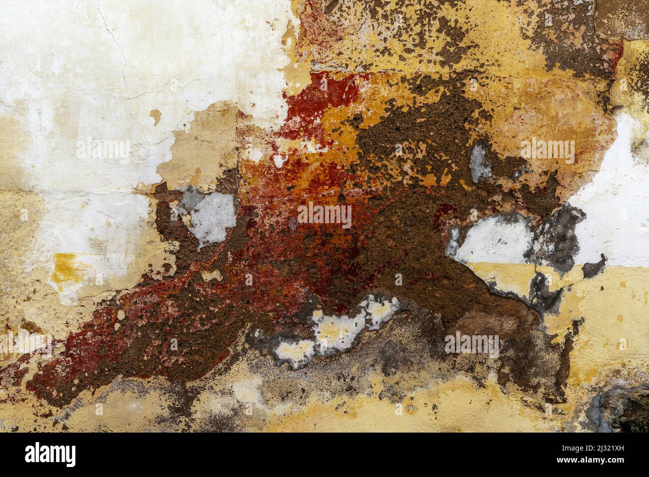 An abstract colorful texture of an old house wall as a background Stock ...