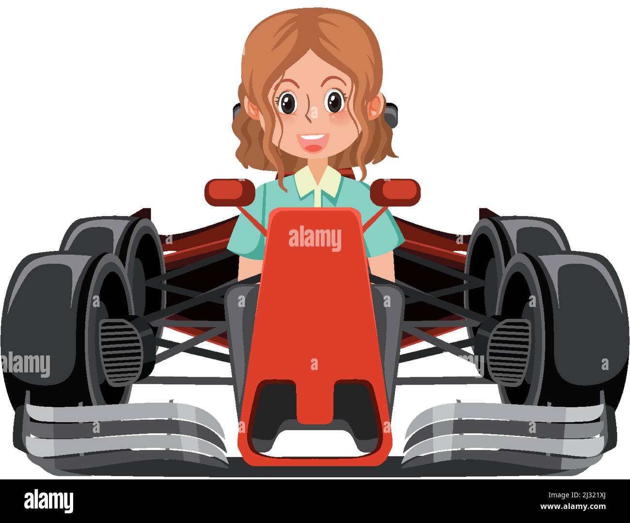 A man driving formula one racing car illustration Stock Vector Image ...