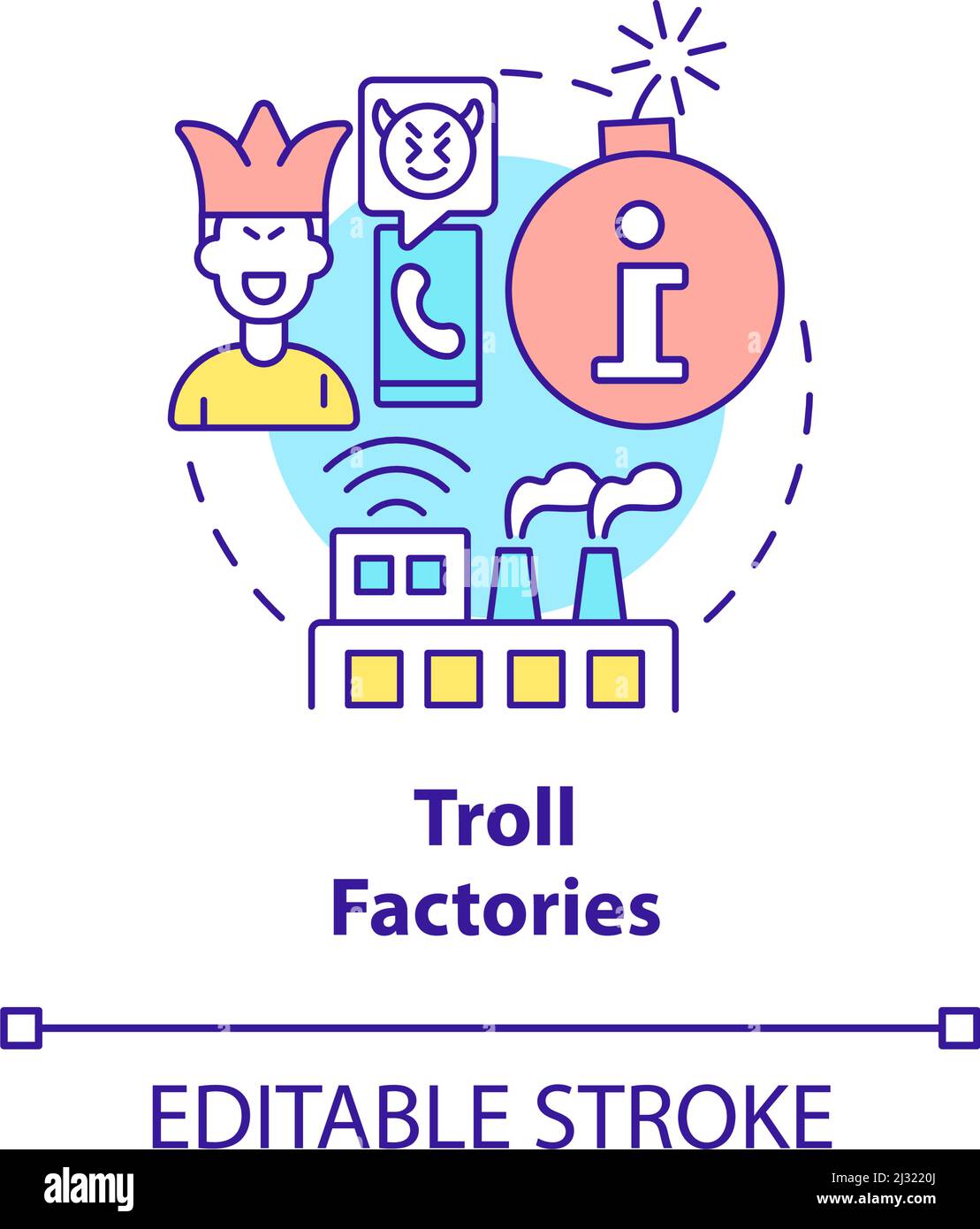 Troll factories concept icon Stock Vector Image & Art - Alamy