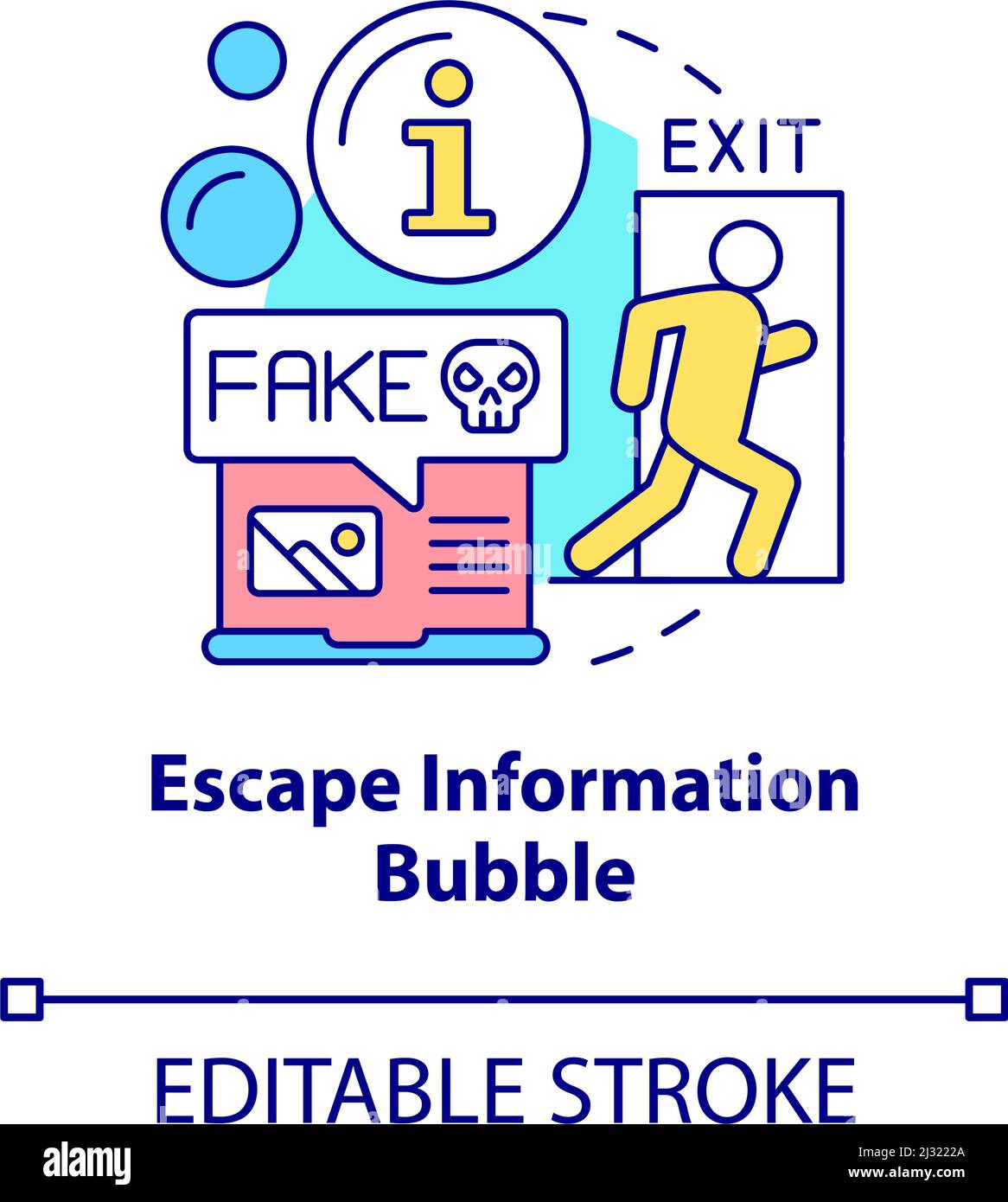 Escape information bubble concept icon Stock Vector Image & Art - Alamy