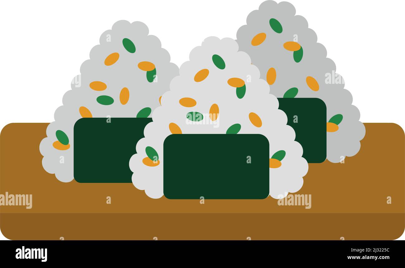 rice triangles japanese food Stock Vector Image & Art - Alamy