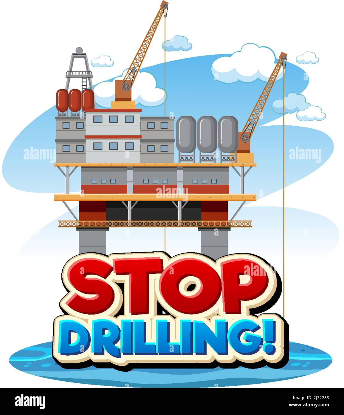 Stop the drilling Stock Vector Images - Alamy