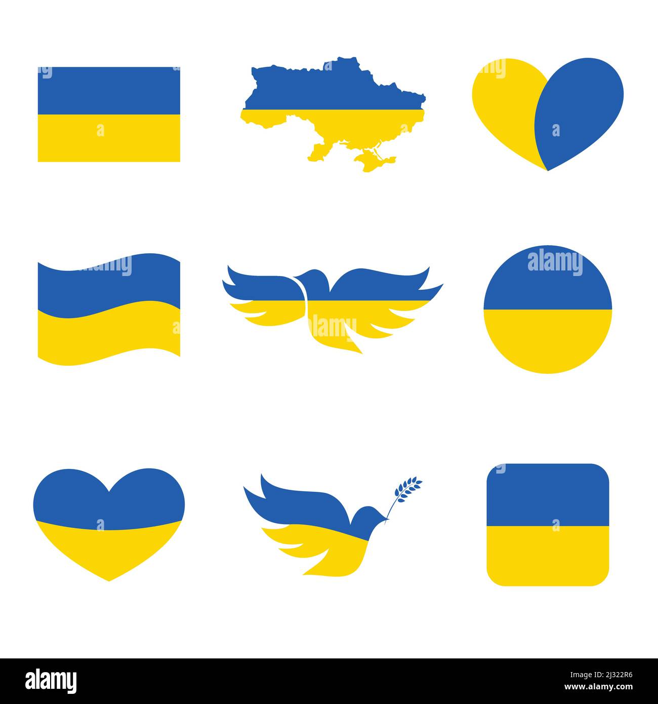 Ukraine flag background symbols Stock Vector Image & Art - Alamy