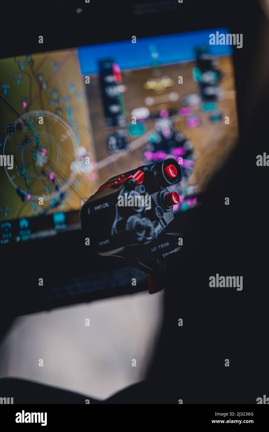 Helicopter control cyclic stick hi-res stock photography and images - Alamy