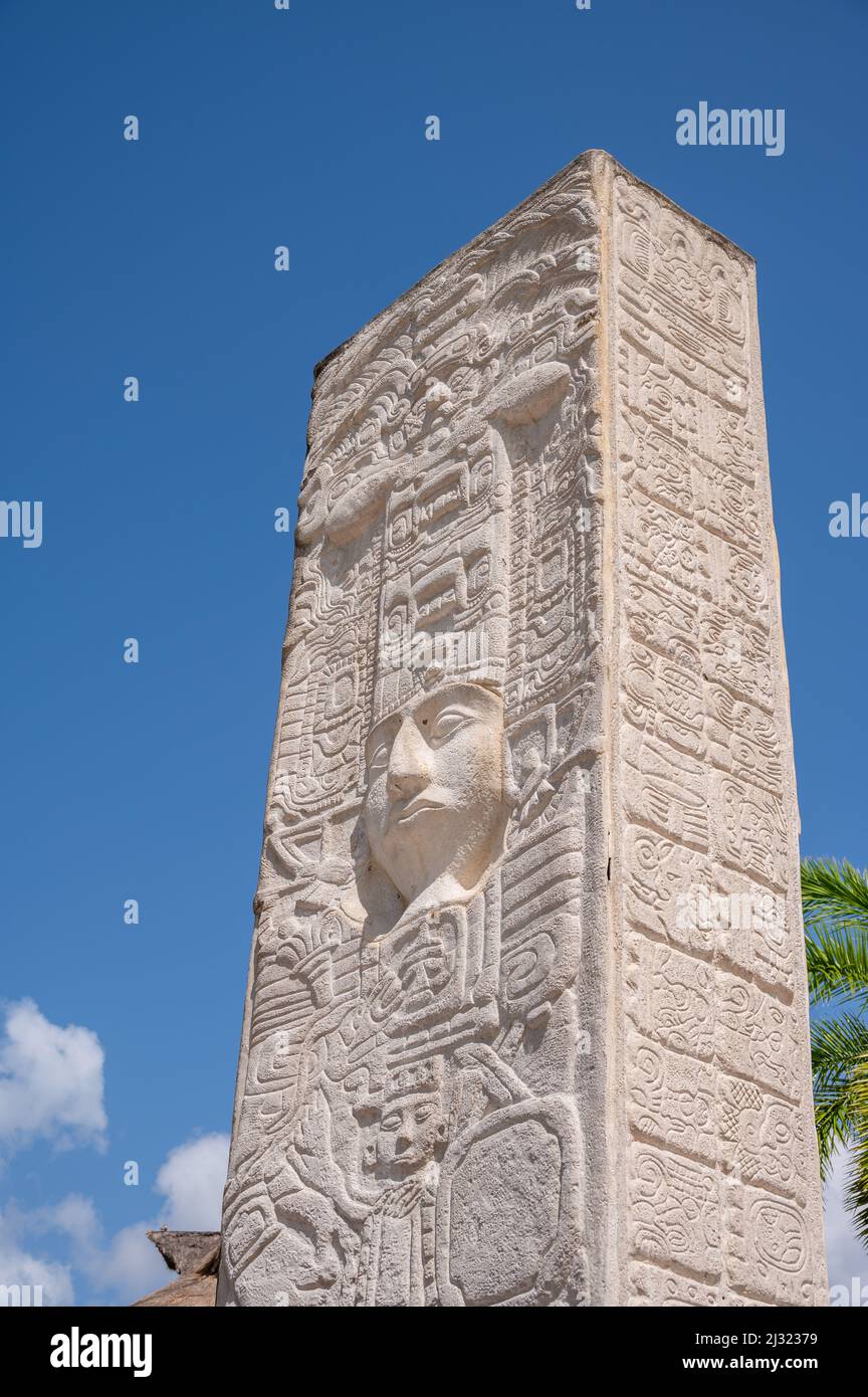 Tulum, Mexico - March 23, 2022: View of a decorative feature at the ...