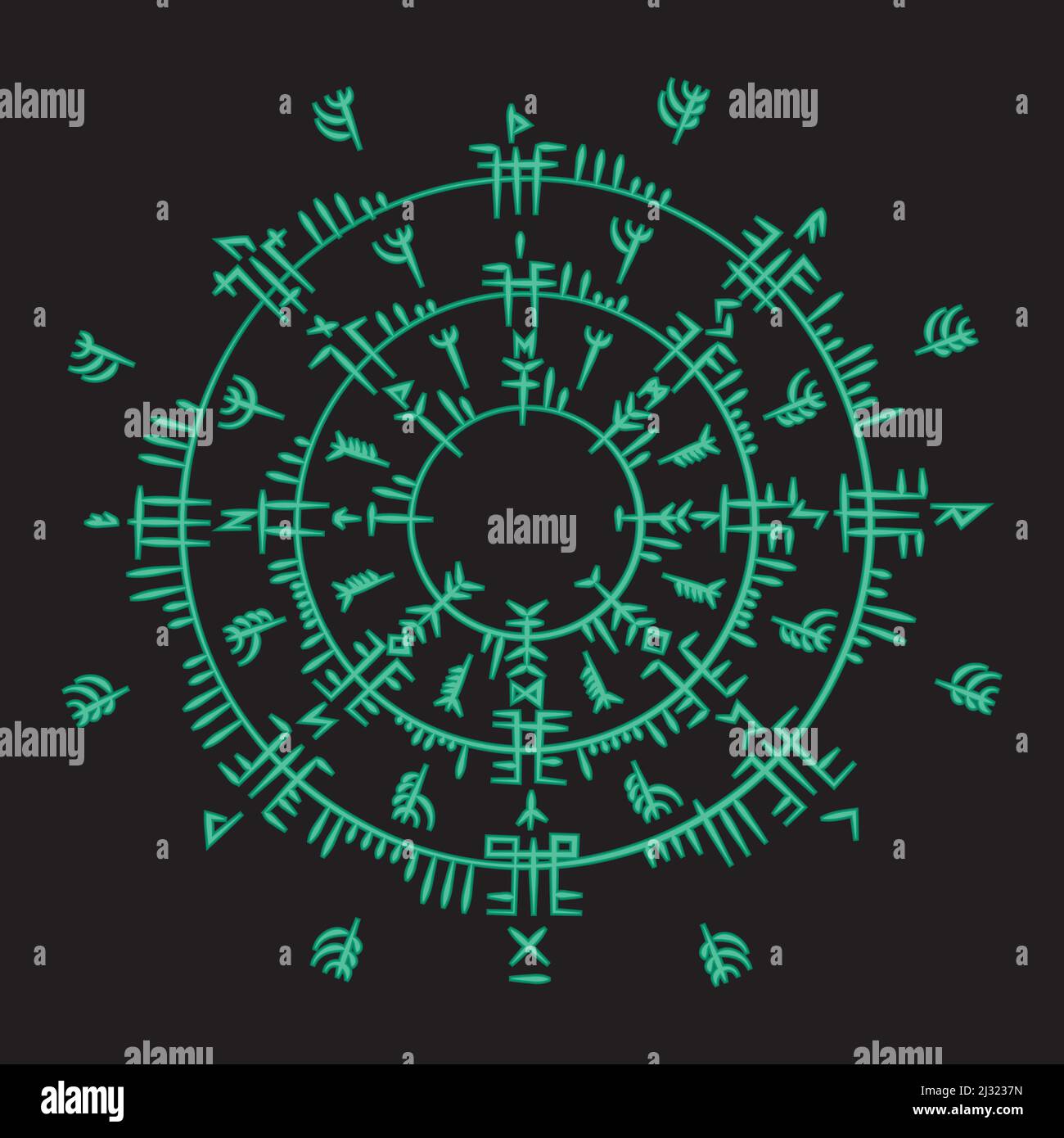 Black runes circle silhouette background Stock Vector Image & Art - Alamy