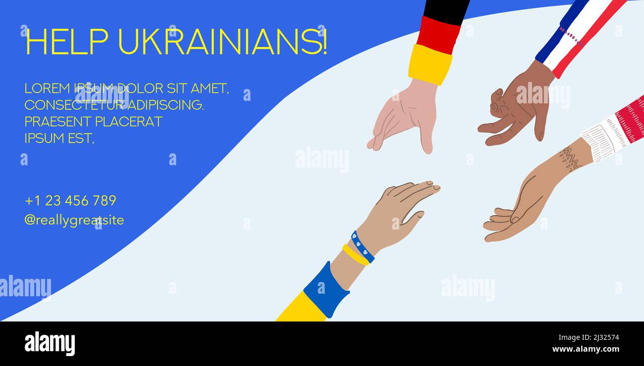 Help Ukraine Flyer or Social Media Template. Ukrainians Supporting ...