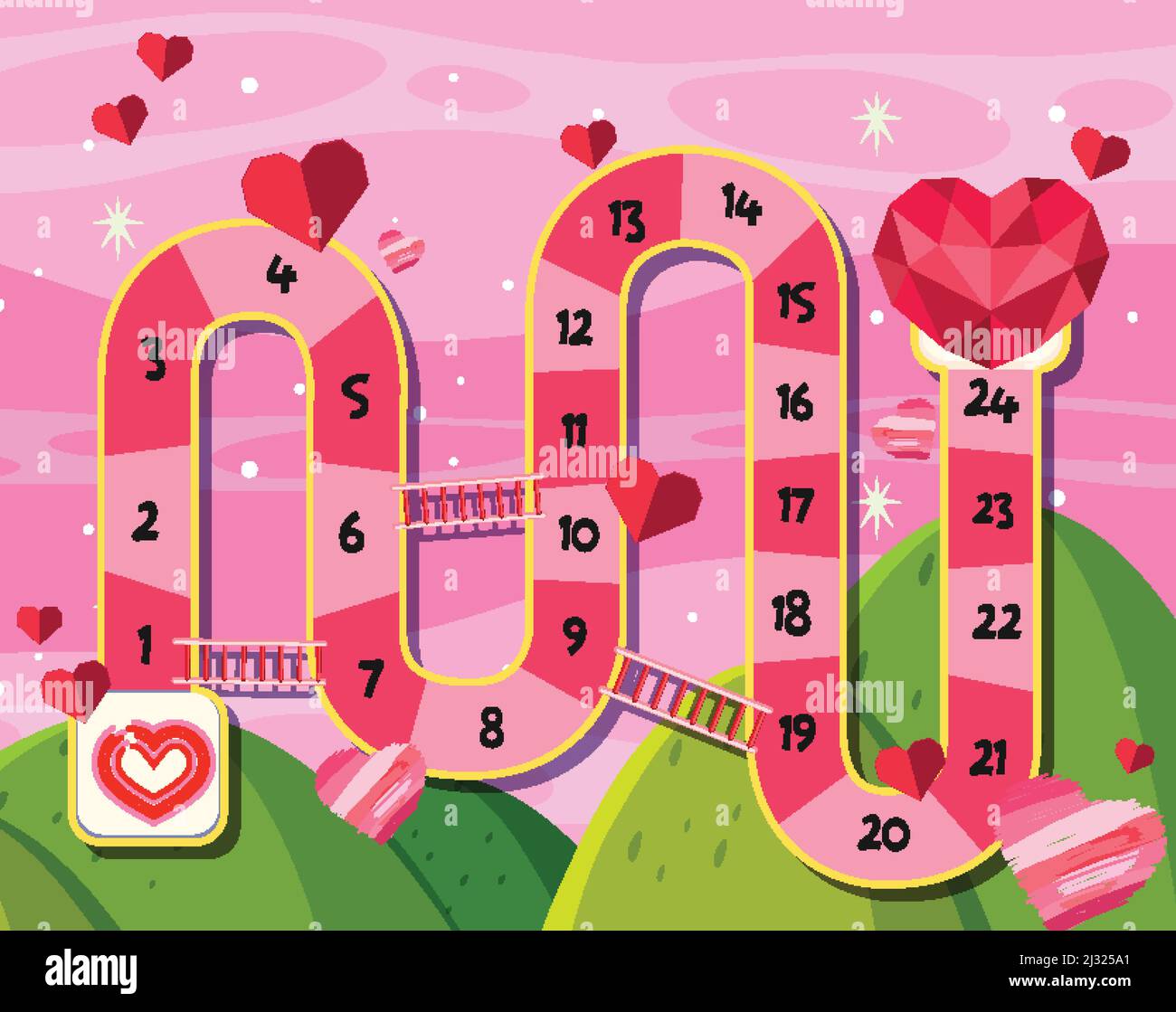 Heart board game for children illustration Stock Vector Image & Art - Alamy