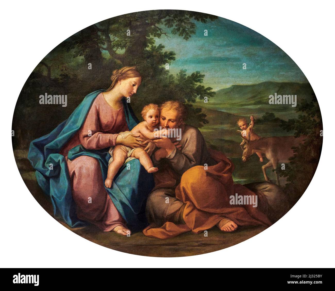 Rest during the flight into Egypt - oil on canvas - Marcantonio ...