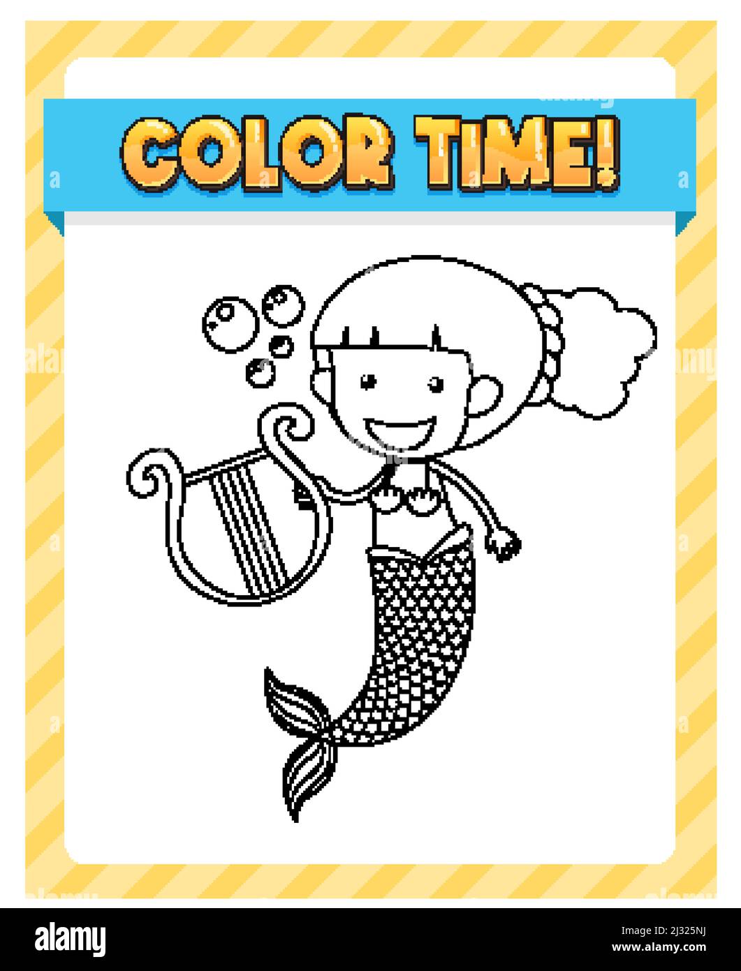 Worksheets template with color time text and Mermaid outline ...
