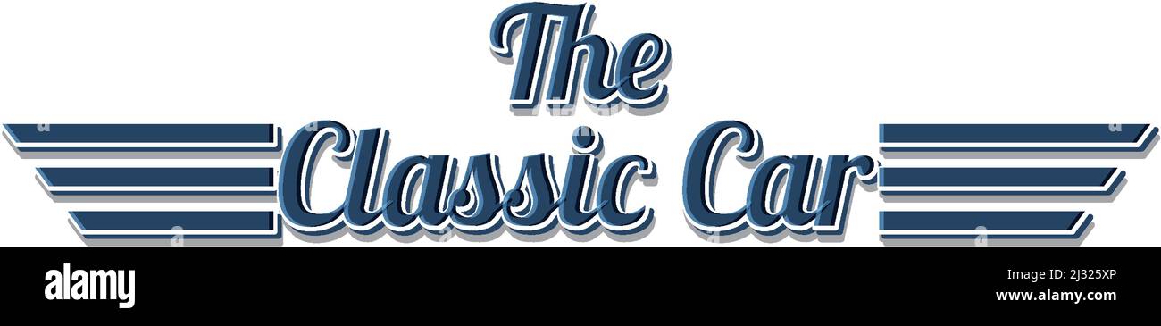Classic car typography design illustration Stock Vector Image & Art - Alamy