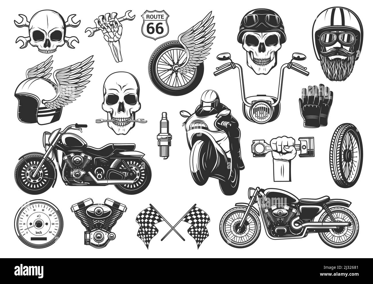 Motorcycle Engine Tattoo Designs