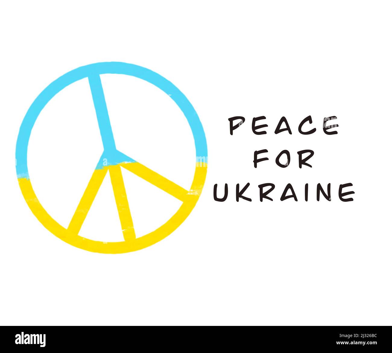 Peace for Ukraine Concept Banner with map. Yellow blue flag wish for ...
