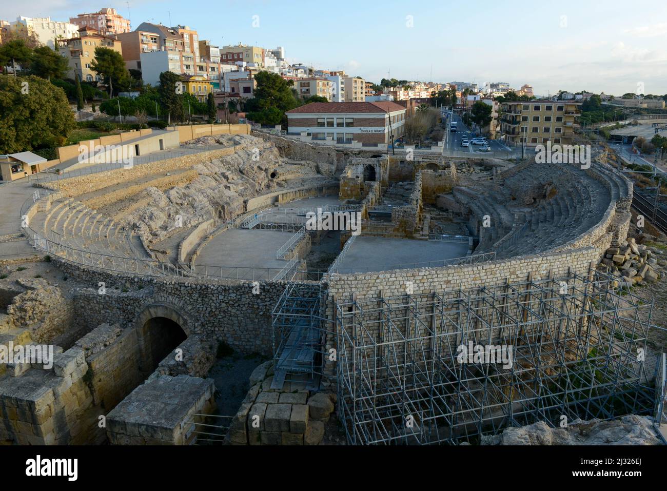 The roman amphitheater of Tarragona in Spain Stock Photo - Alamy